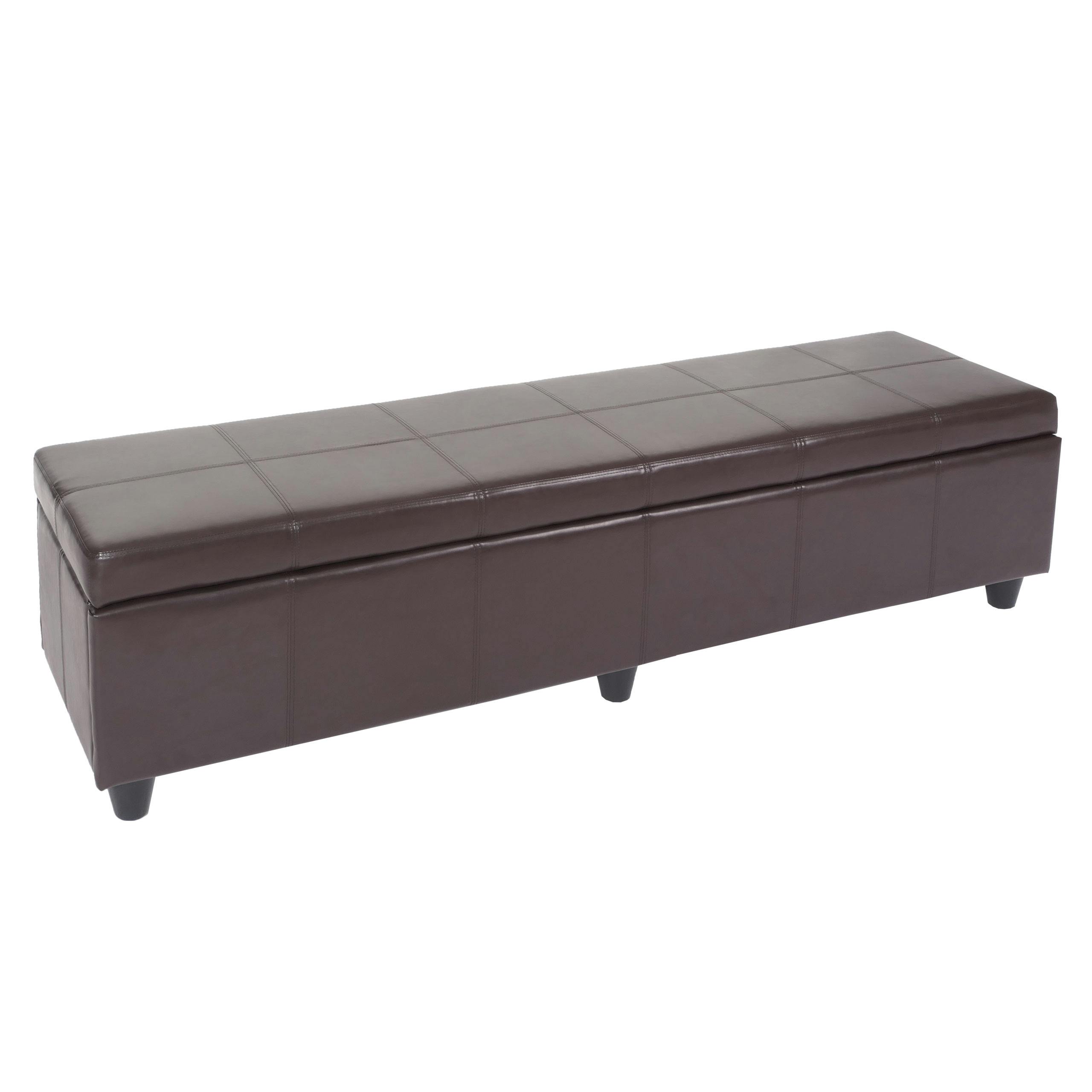 Bank Sitzbank mit Aufbewahrung Kriens XXL, Kunstleder, 180x45x45cm ...