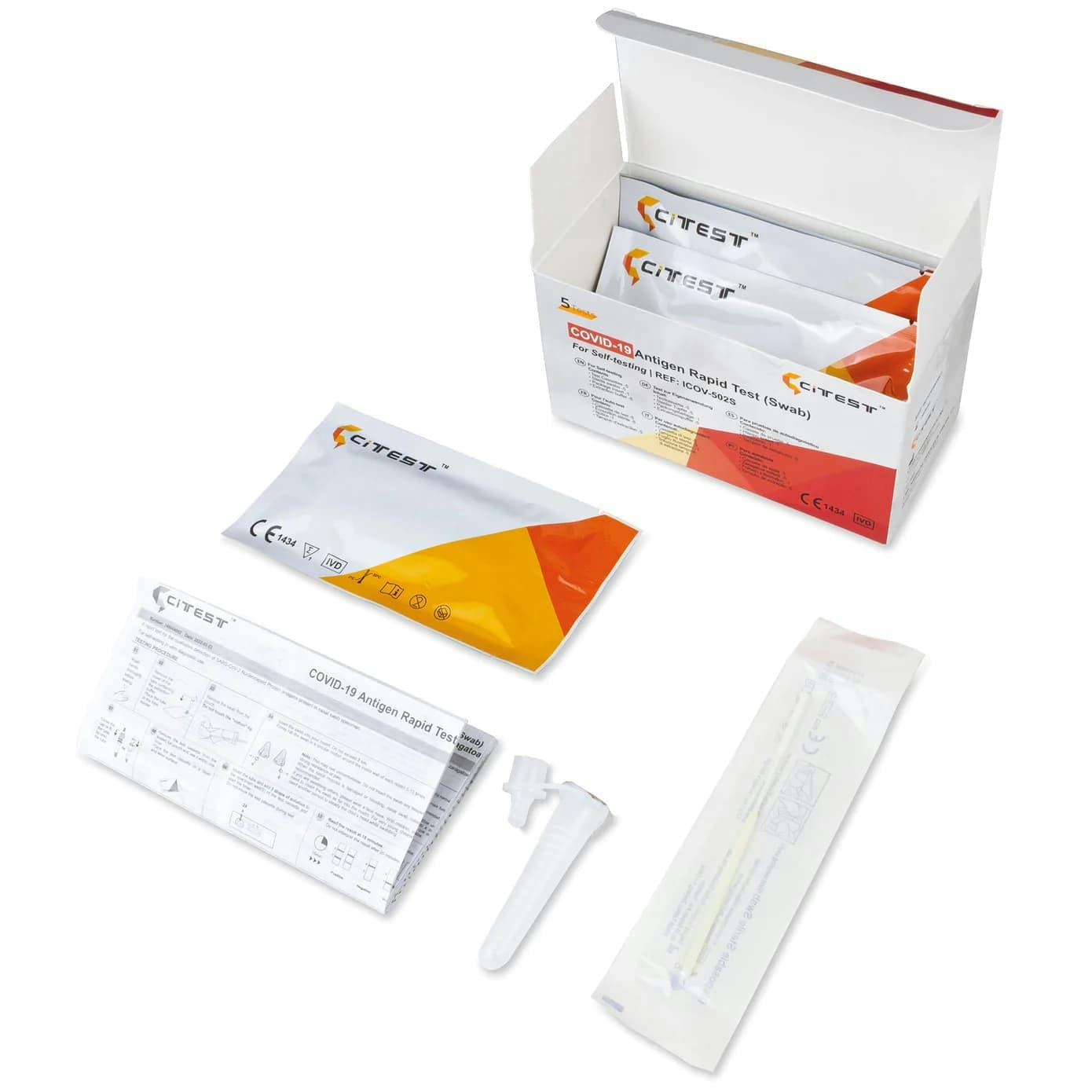 Citest Diagnostics Covid-19 Antigen Rapid Test Swab (AT1350/21) für den ...