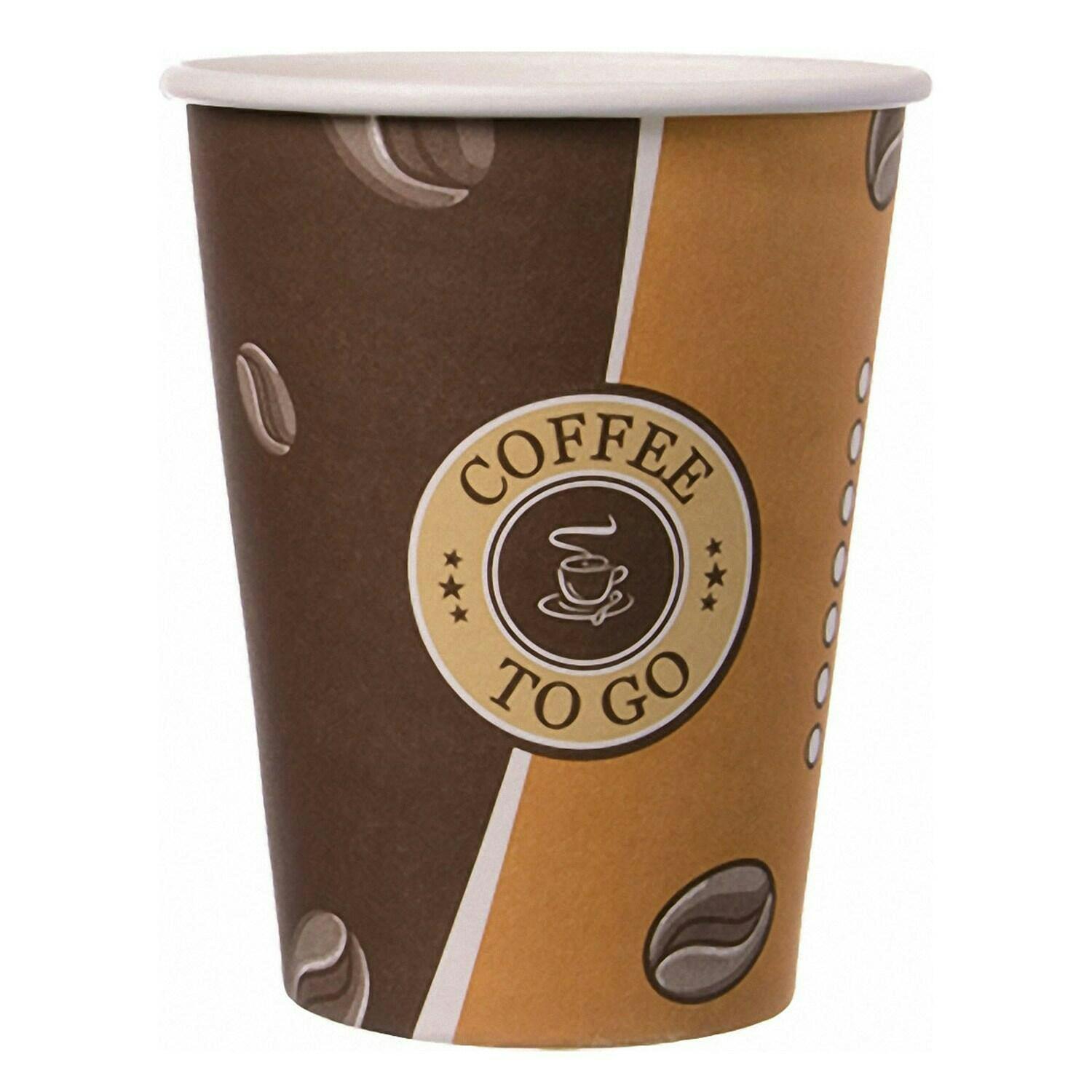 200x Kaffeebecher Topline "Coffee to go" Pappe beschichtet 12oz. 300 ml ...