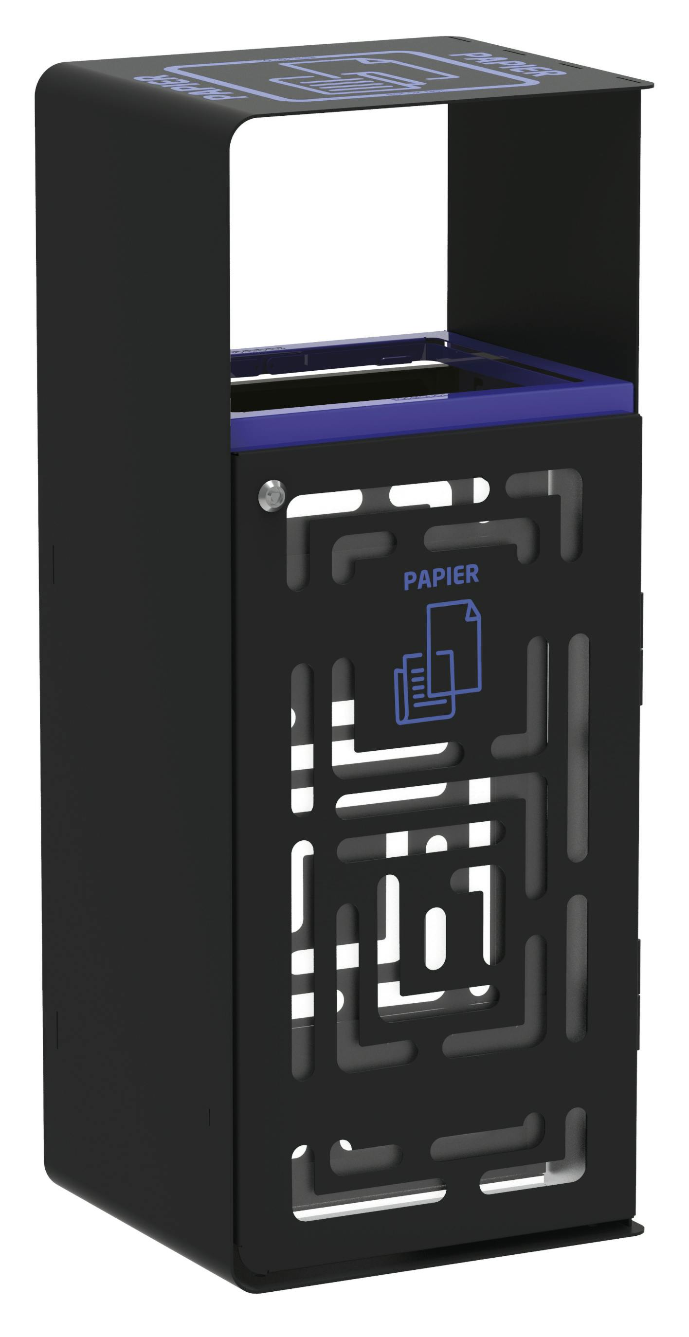 Rossignol - Corbeille 110L anti-nuisible vigipirate ARTRI - papier bleu ...