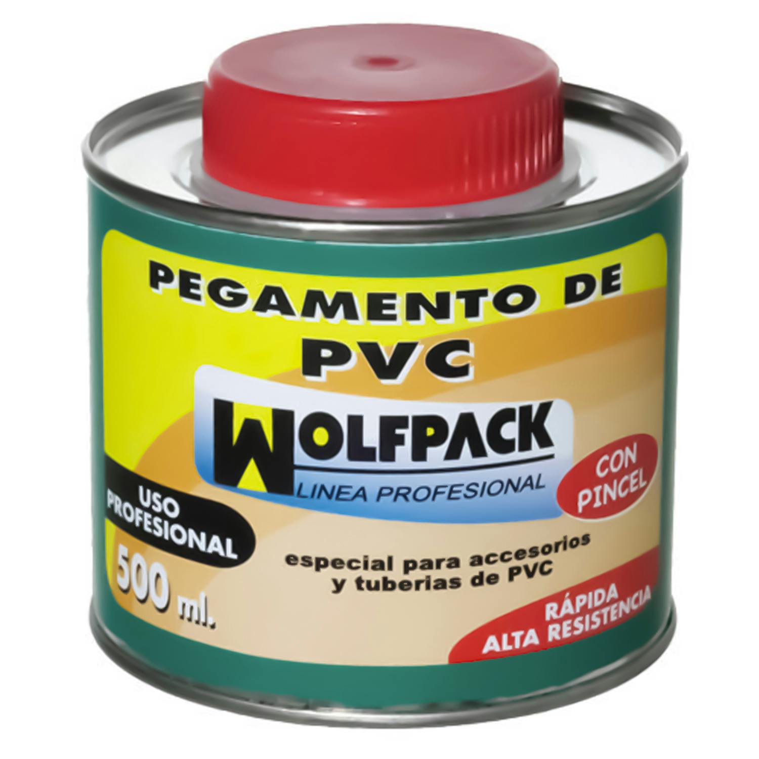 Pegamento Pvc Wolfpack Con Pincel 500 ml. | Makro