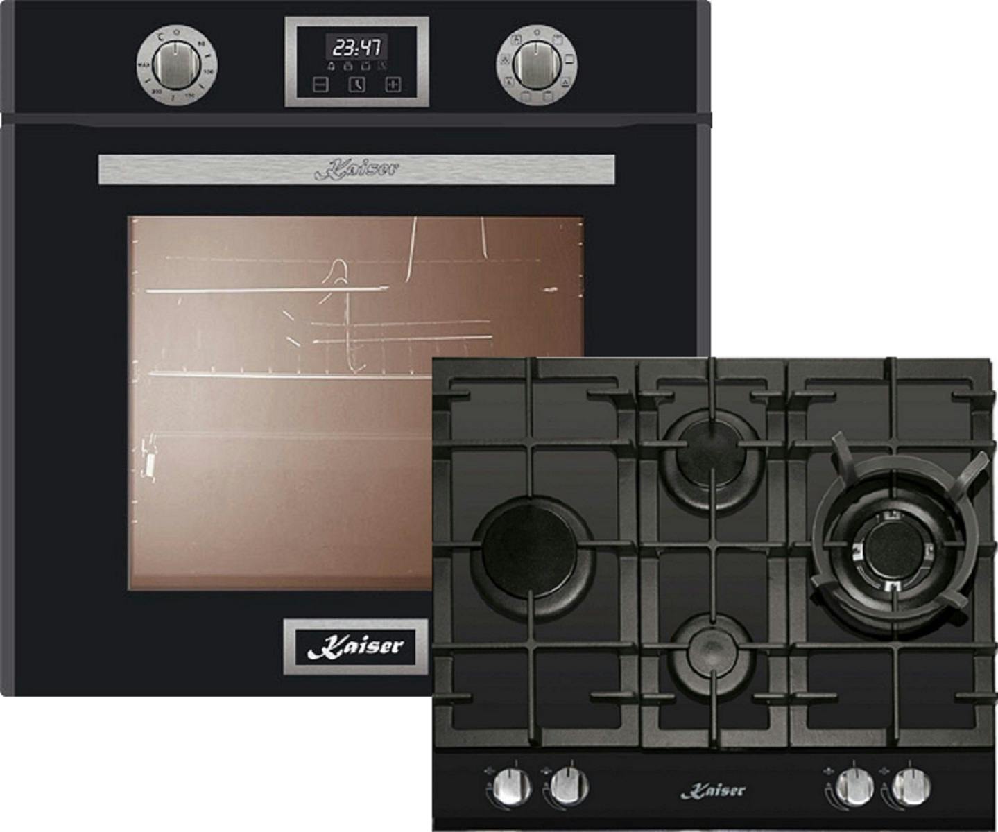 Herd Set/ Kaiser EH 6326 sp / Einbaubackofen+ KCG 6394 Gaskochfeld 60 cm | METRO