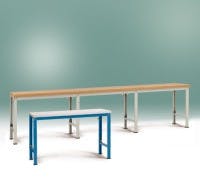 Anbauwerkbank PROFI Spezial mit Multiplexplatte, BxTxH = 2000 x 700 x 740-1040 mm | METRO Marktplatz