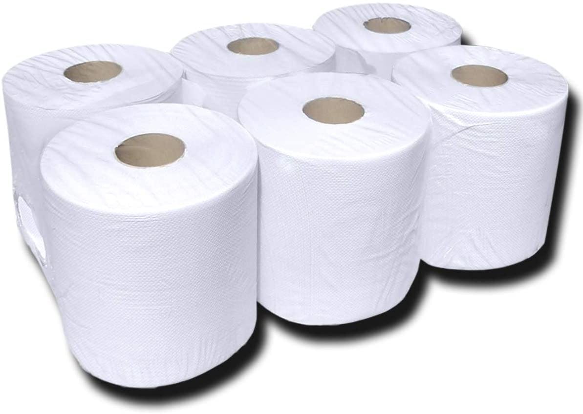 Tomy M-Handtuchrolle 2-lagig hochweiß unperforiert Mittelzugrolle ...