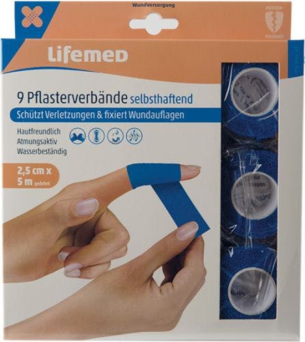 9 rouleaux Pansement. autoadhésif 5 m x 2.5 cm bleu | METRO Markets