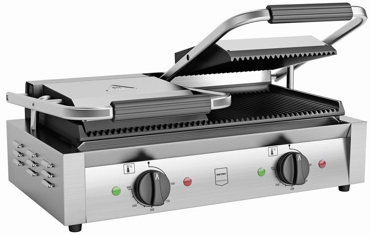 METRO PROFESSIONAL Grill de contact double GPG2201, acier inoxydable ...