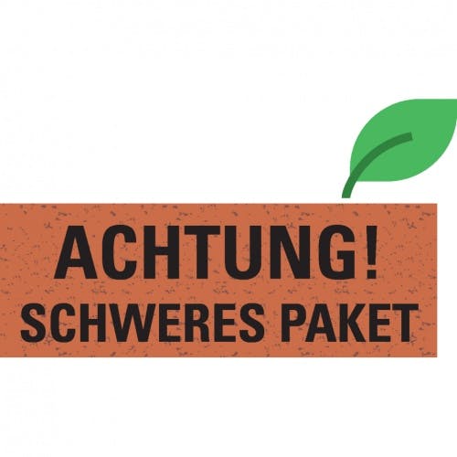 Aufkleber I Warnetikett ACHTUNG SCHWERES PAKET, rot, Graspapier ...