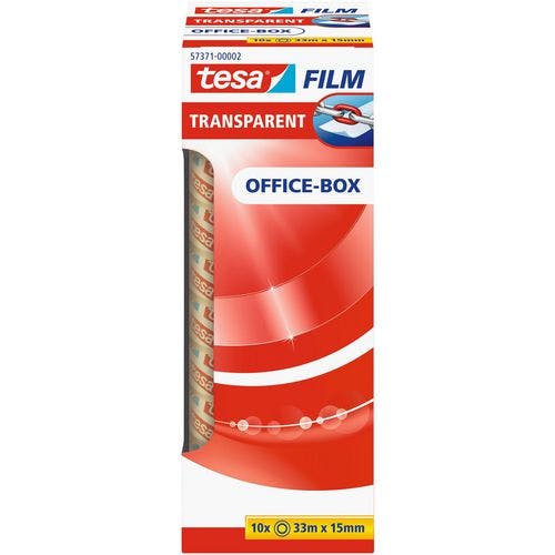 tesa Klebeband tesafilm Office-Box Transparent 15 mm (B) x 33 m (L) PP ...