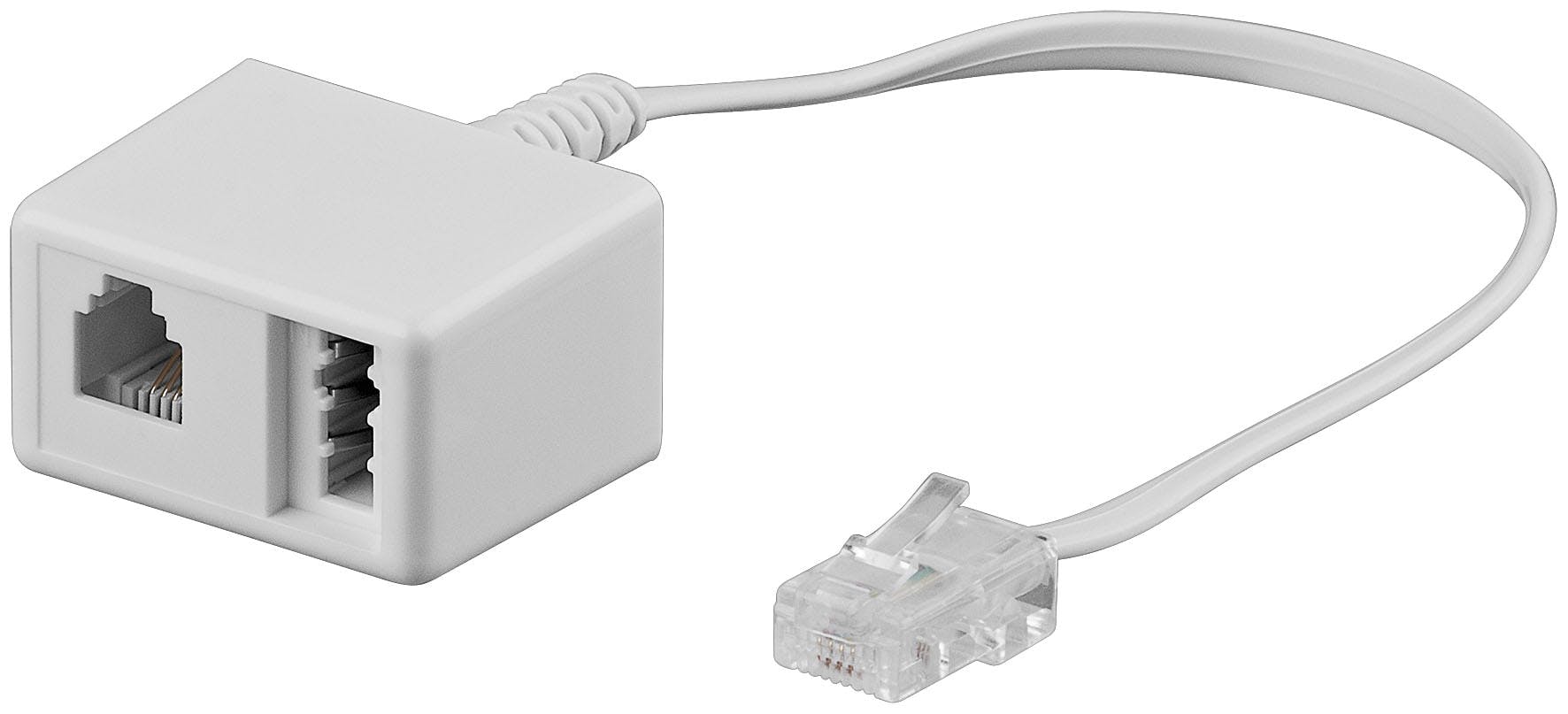 goobay RJ45 - TAE Adapter RJ45 Stecker > TAE N Buchsen + RJ11 0,2 weiß ...