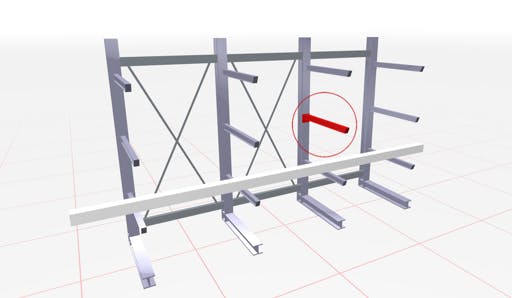 Kragarm für PROREGAL Kragarmregal K 6000 aus IPE 140 für IPE 180-220 ...
