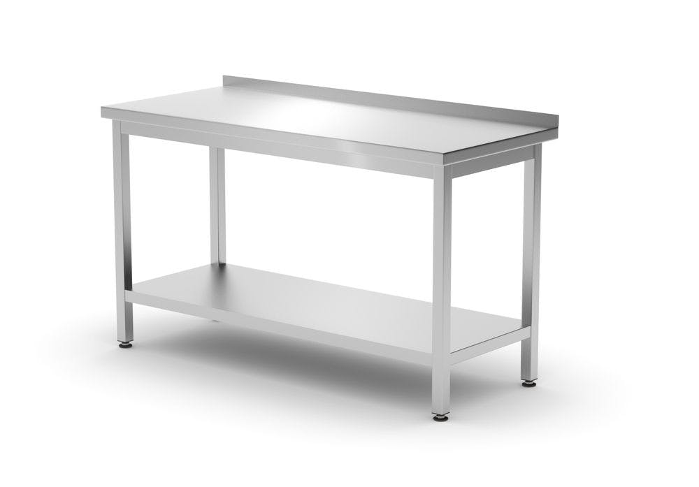Tavolo da lavoro Hendi Kitchen Line con alzatina e base 1400x600x850mm ...