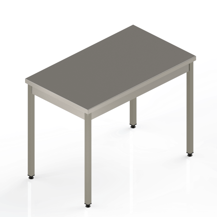 REALINOX Table centrale std 10/10 pieds carrés 1900x700x900 | METRO