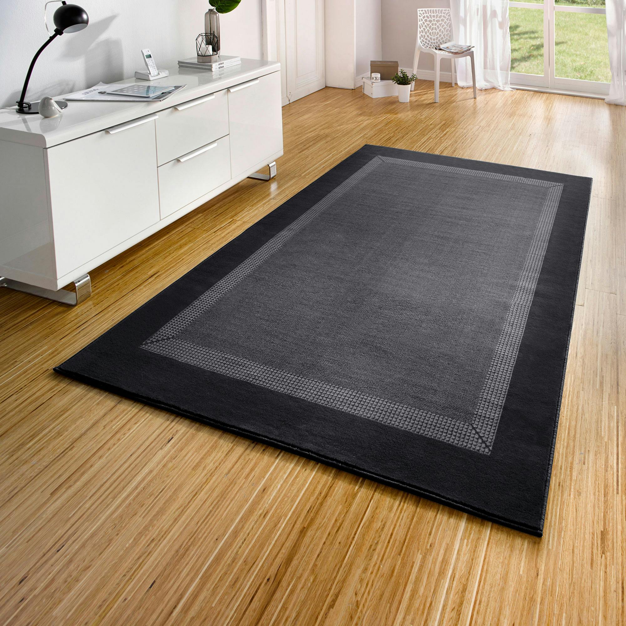 NYVI Teppich Basic - 120x170 cm Rechteckig - Schwarz | METRO