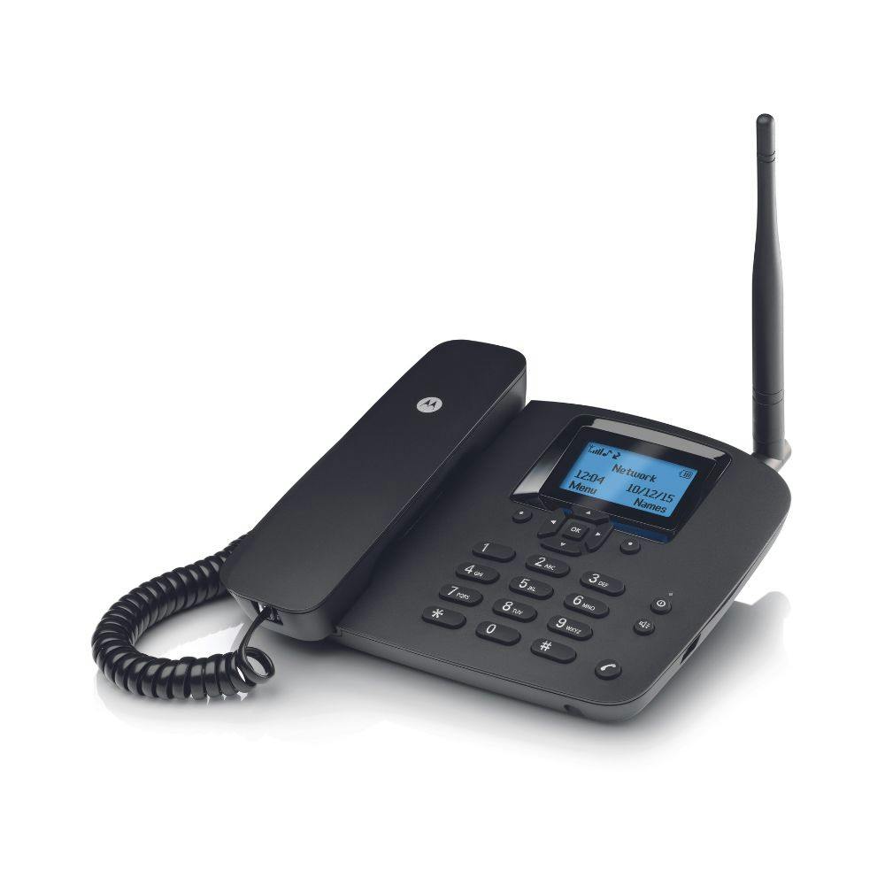 Telefone fixo Motorola FW200L GSM (2G)* SIM com bateria recarregável ...