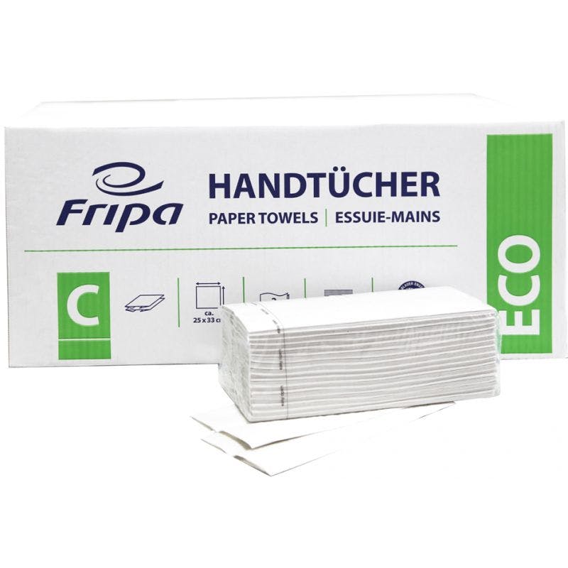 Fripa Handtuchpapier ECO, 250 x 330 mm, C-Falz, weiß | METRO