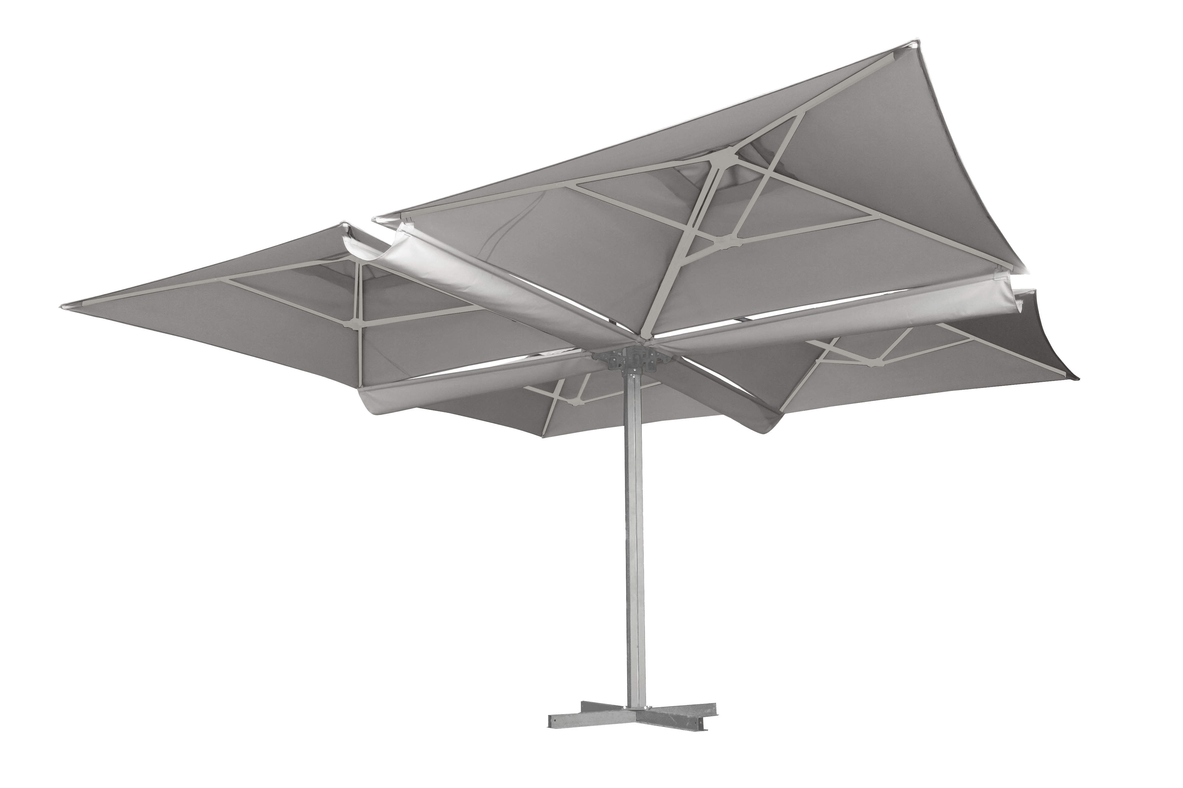 METRO Professional Parasol à 4 têtes TOMOKO, aluminium / polyester, 4 x ...