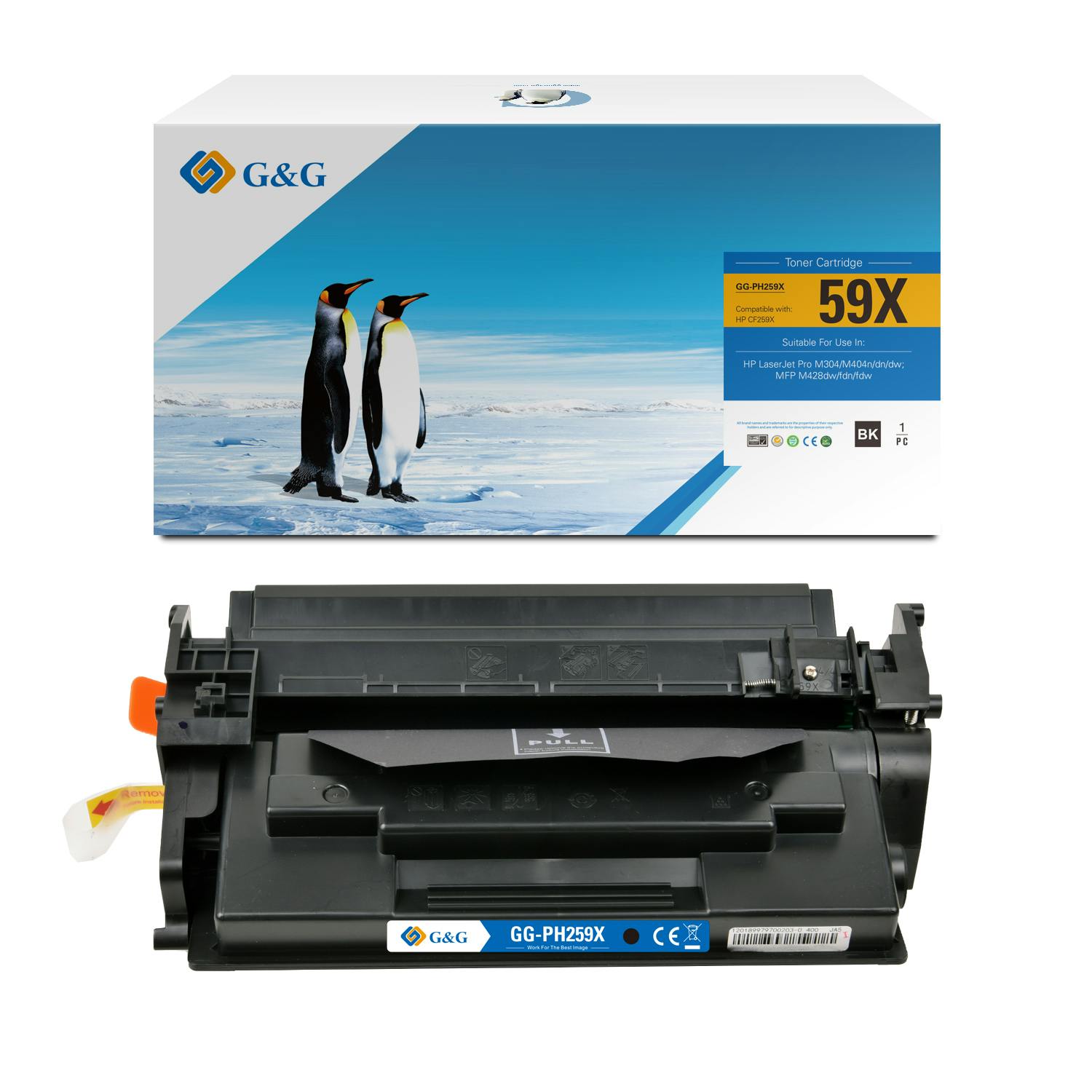 G&G CF259X Huismerk Toner Alternatief voor HP 59X Zwart 1 stuk(s) Hoge ...
