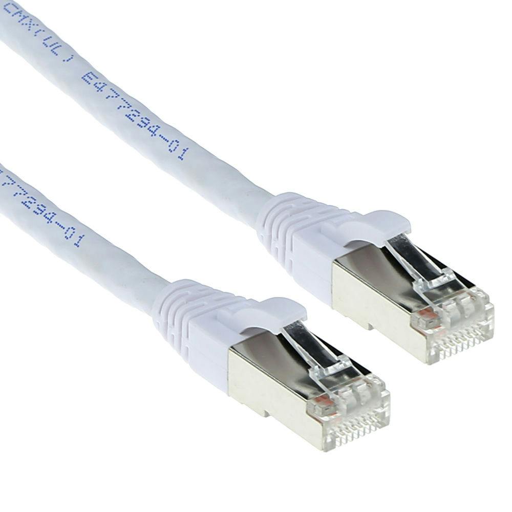 ACT FB7300 LSZH SFTP CAT6A Patchkabel Snagless Wit - 50 cm | Makro