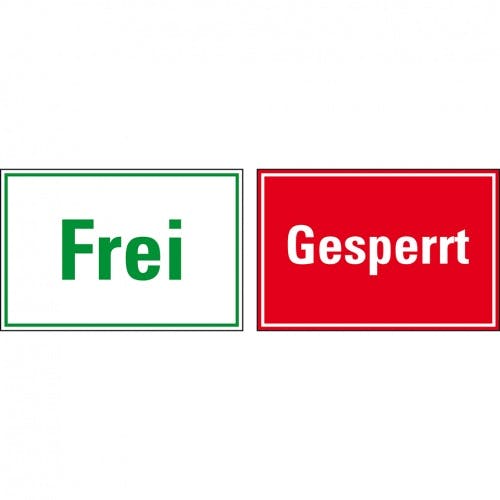 Schild I Doppelseitiges Magnetschild Frei-Gesperrt, Magnetfolie ...